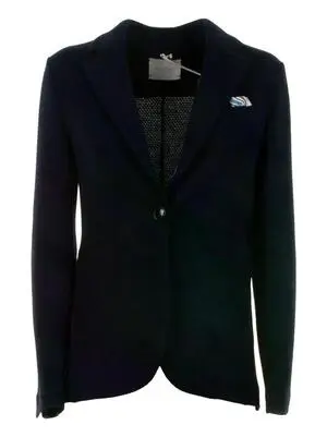 CIRCOLO 1901 Textured Single-breasted Jacket - Blue