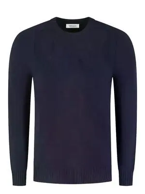 GRAN SASSO Crew-neck Ribbed Sweater - Blue