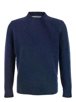 KANGRA Ribbed Crew-neck Sweater - Blue