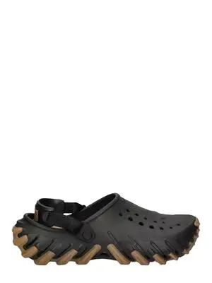 CROCS Perforated-sole Clog Sandals With Heel-strap - Black