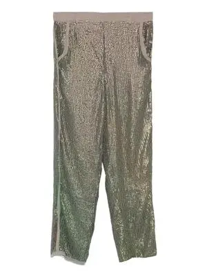 MES DEMOISELLES Sequin-embellished Trousers - Green