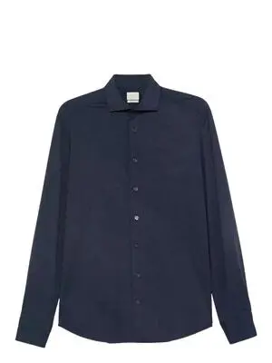 TRAIANO MILANO Long-sleeve Button Shirt - Blue