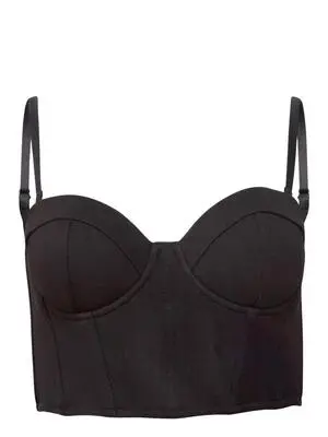 Fleur Du Mal Hamptons Bustier Top - Black