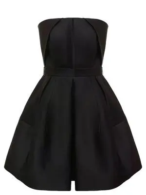 Dice Kayek Strapless Pleated Mini Dress - Black