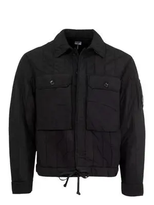 C.P. COMPANY Lens-detail Quilted Jacket - Black