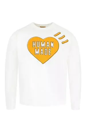 HUMAN MADE Heart-logo Long-sleeves T-shirt - White