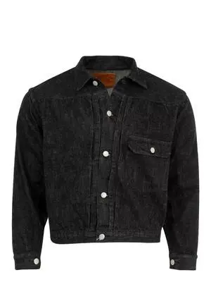 FULLCOUNT Button Denim Jacket - Black