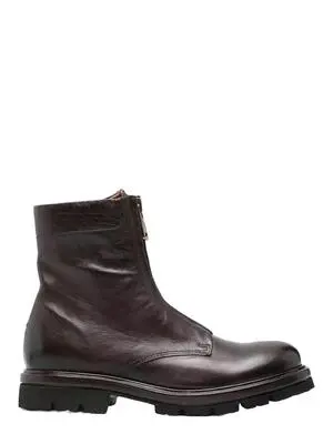 A.S.98 Leather Zip-Up Boots