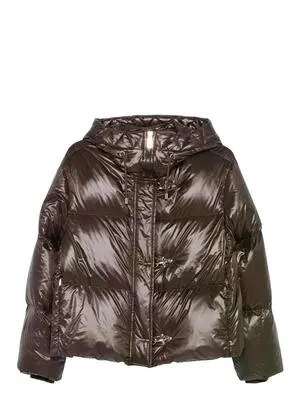 FAY Hooded Toggle Jacket - Brown