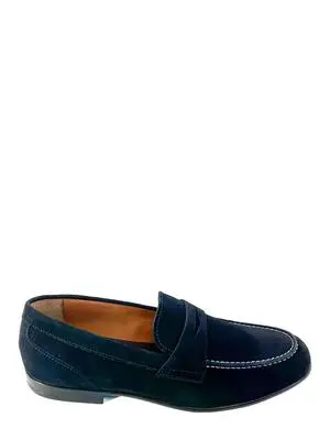 Bruno Magli Silas Suede Penny Loafers - Blue
