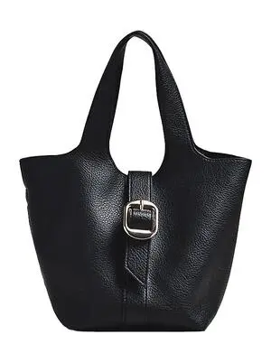 Anthropologie Pebbled Mini Bucket Tote - Black