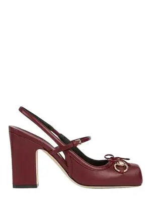 Gucci Horsebit Slingback Pump - Bordeaux
