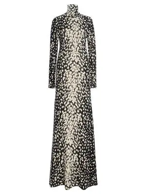 Brandon Maxwell The Camille Printed Cashmere Gown - Animal