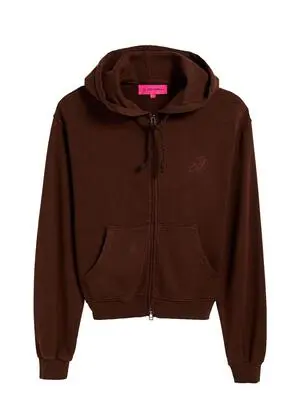 THE ELDER STATESMAN Daily Zip Hoodie - Wenge