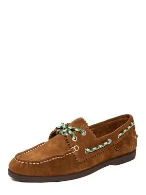 LOEFFLER RANDALL Franco Boat Shoes - Cacao/green/cream