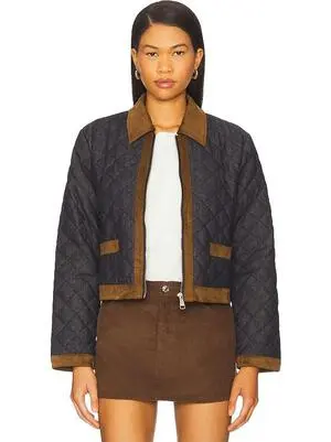 Steve Madden Agatha Quilted Jacket - Dark Indigo