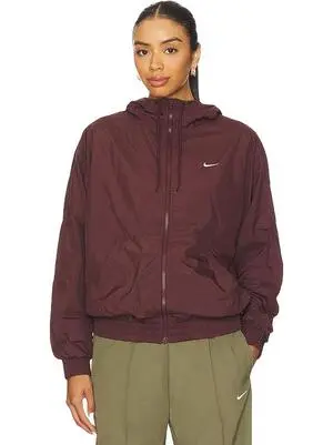 Nike Essential Woven Uv Hooded Jacket - Burgundy Crush & Sail