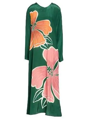 Farm Rio Maxi Floral-print Viscose Dress - Green