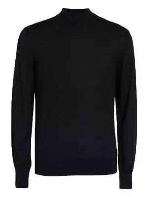 Agnona Cashmere, Wool, And Silk Turtleneck - Blue