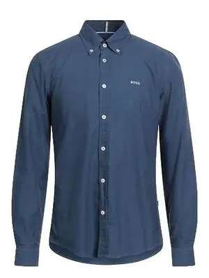 BOSS Shirt Size Cotton - Navy