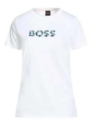 BOSS Logo-print Cotton T-shirt - White