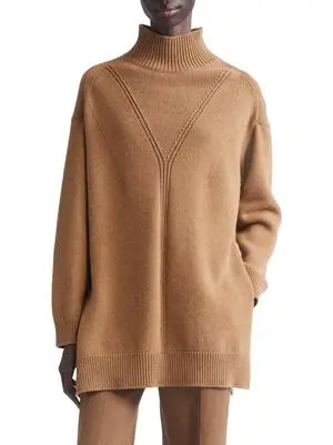 FFORME Loletta Boyfriend Wool & Cashmere Sweater - Camel Melange