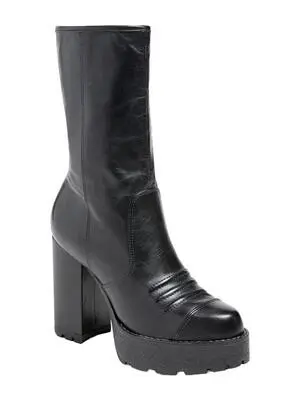 Cinq À Sept Marley Lug Sole Platform Boots - Black