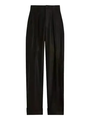 Dolce & Gabbana Cuffed Wool Trousers - Black