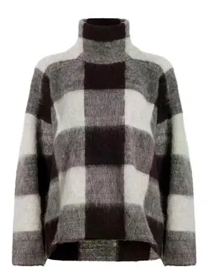 Proenza Schouler Check-print High-neck Sweater - Brown
