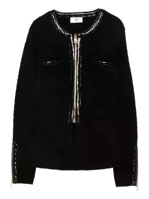 Elisabetta Franchi Zip-front Cardigan - Black