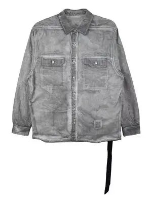 Rick Owens Jumbo Double-pocket Cotton Shirt - Grey