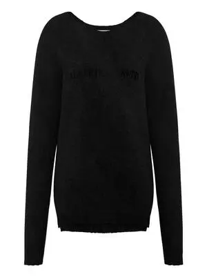 Alberta Ferretti Tonal-logo Sweater - Black