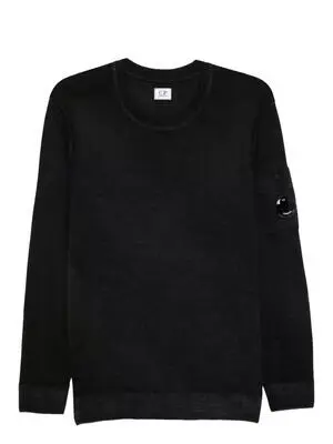C.P. COMPANY Lens-detail Wool Sweater - Black
