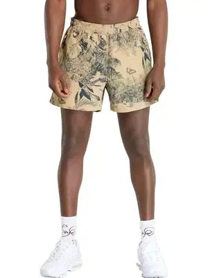 Nike Floral-print Elasticated-waist Shorts - Neutrals