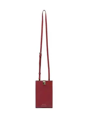LOULOU Clasp-detail Leather Shoulder Bag - Red