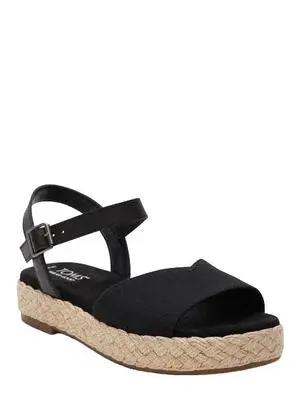 Toms Espadrille Flatform Sandal - Black