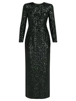 Michael Kors Sequined Stretch Gown - Green