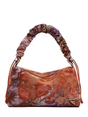 Desigual Convertible Corduroy Shoulder Bag - Dark Orange