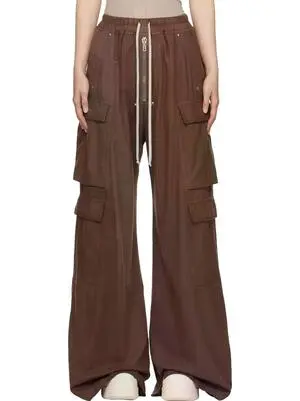 Rick Owens Drawstring Cargo Trousers - Brown