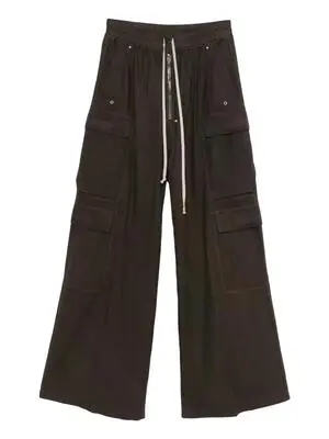Rick Owens Wool Cargo Trousers - Green