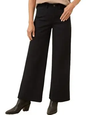 PACT Organic Cotton Stretch Twill Wide Leg Pant - Black