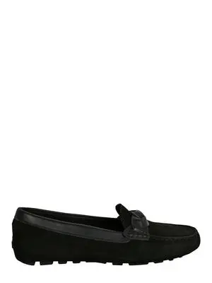 JOAN OLOFF SHOES Piper Leather Driving Loafer - Black