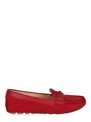 JOAN OLOFF SHOES Piper Leather Driving Loafer - Bordeaux
