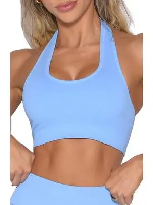 BOMBSHELL SPORTSWEAR Rib Backless Bra Vista Blue