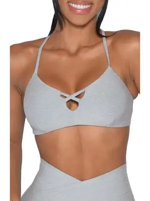 BOMBSHELL SPORTSWEAR Lift Luxe Sports Bra - Light Cloud
