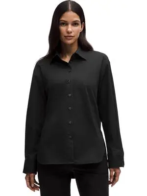 Lululemon Woven Relaxed-fit Button-up Shirt - Black