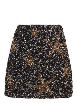 Rixo Minna Sequined Miniskirt - Blue