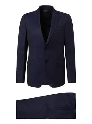 Zegna Wool And Mohair Suit - Blue