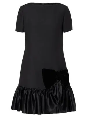 Valentino Garavani Crepe Couture Ruffled Minidress - Black