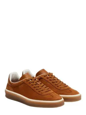 Loro Piana Tennis Walk Leather Sneakers - Brown